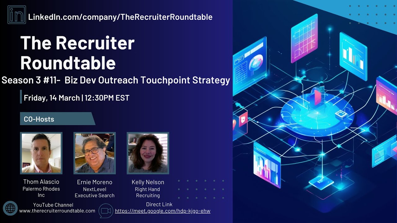 The Recruiter Roundtable Season 3 #11Biz Dev Outreach Touchpoint Strategy - YouTube