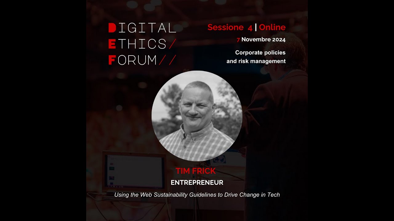 Tim Frick - Using the Web Sustainability Guidelines to Drive Change in ...