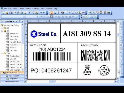 HOW TO USE BARTENDER LABEL DESIGN SOFTWARE 2019. HOw to design barcode label - YouTube