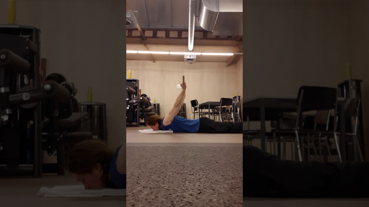 Floor stick shoulder extension, supinated - YouTube
