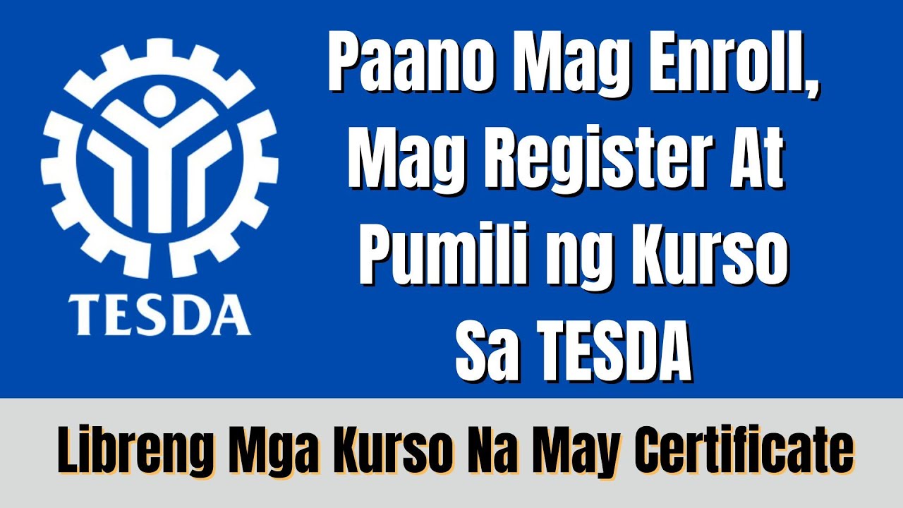 TESDA Online Program Courses Paano Mag Enroll, Mag Register At Kumuha ...