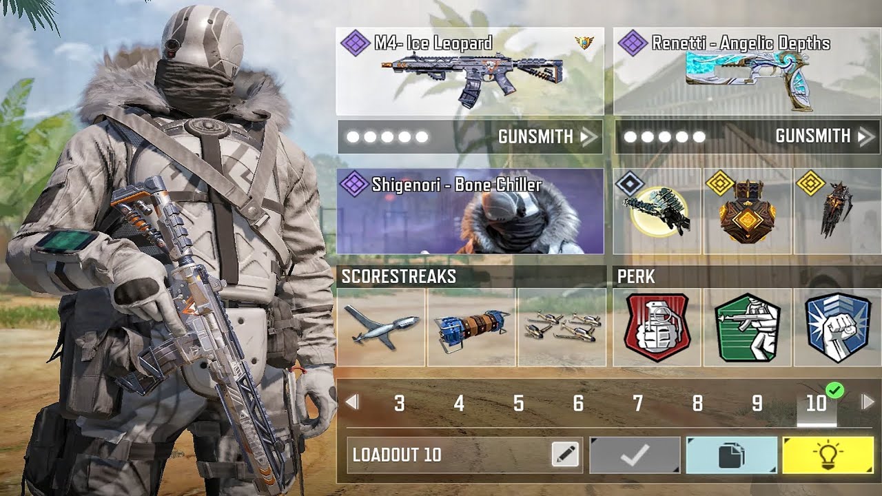 M4 Ice Leopard Gameplay with Shigenori Bone Chiller Call of Duty Mobile ...