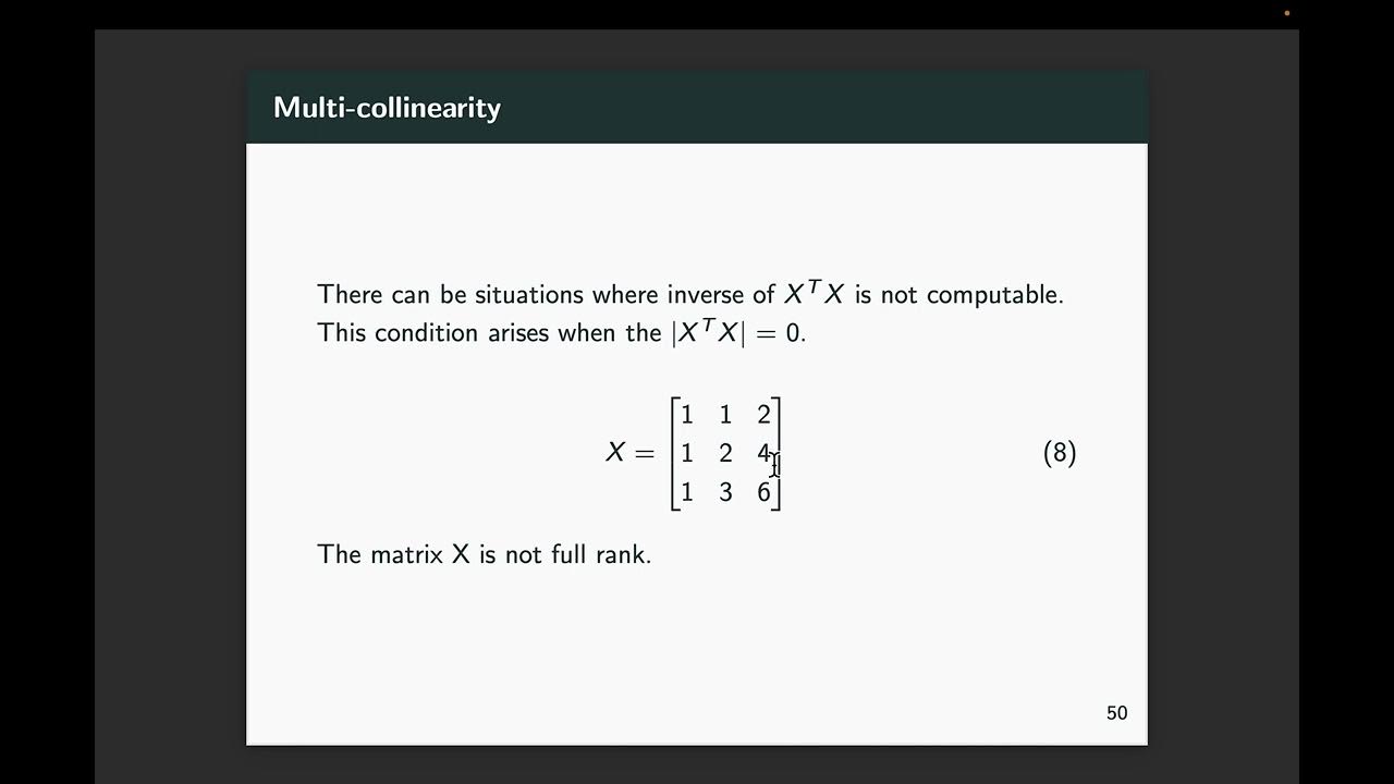 Lecture 10: Linear Regression III Dummy Variables and Multi-colinearity - YouTube