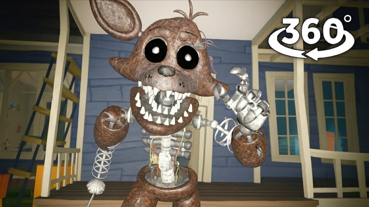 I Found IGNITED FOXY in Hello Neighbor! (Scary 360 VR) - YouTube