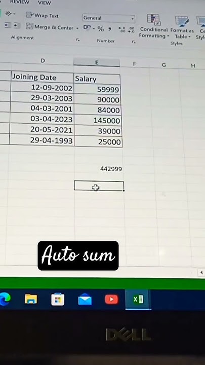 Excel Formula Sum Add auto Sum feature #basiccomputer #class #computertech #excel #tech - YouTube