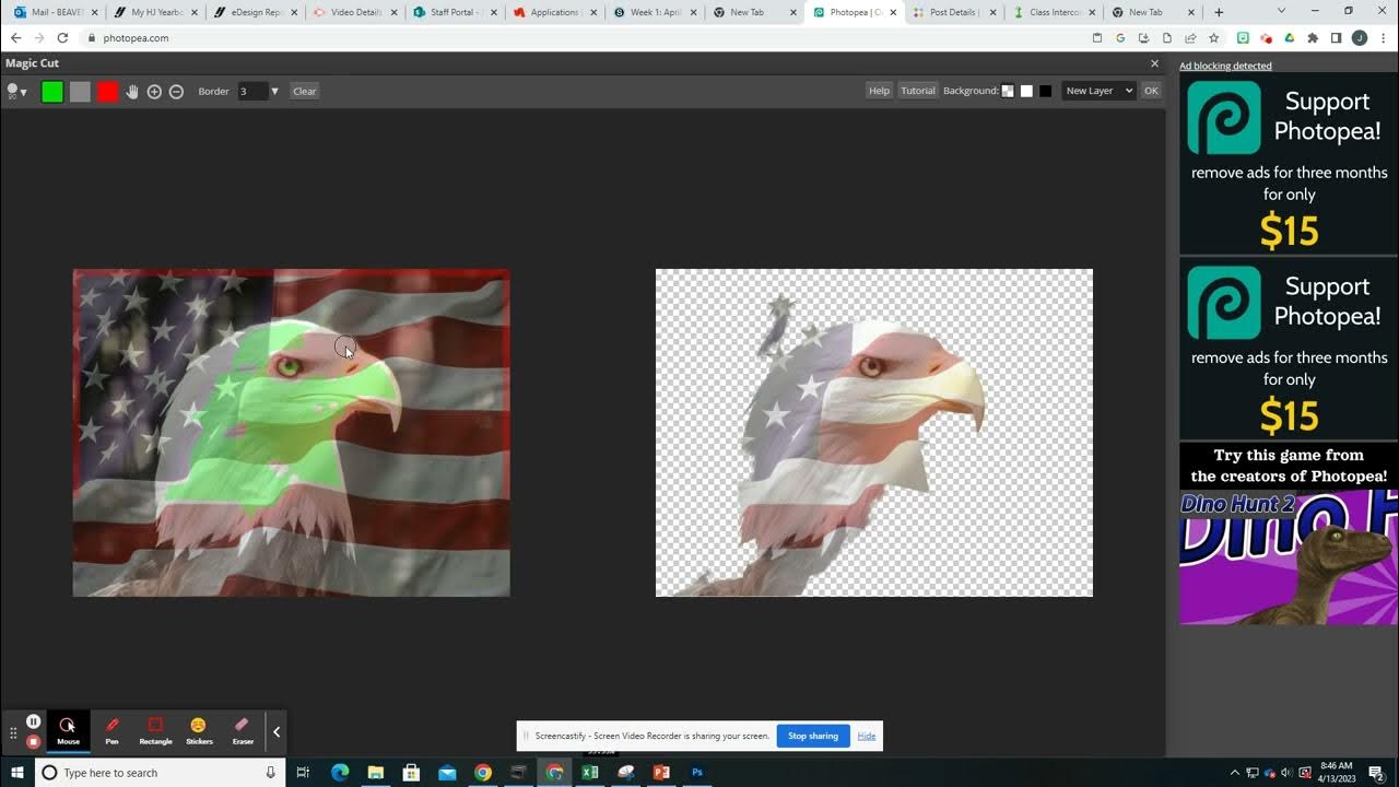 Photopea Instructions - Double Exposure for Eagle + Flag - YouTube