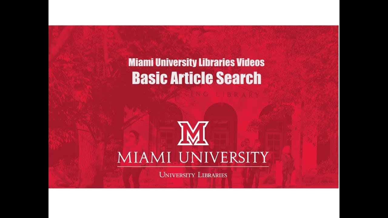 Basic Article Search - YouTube