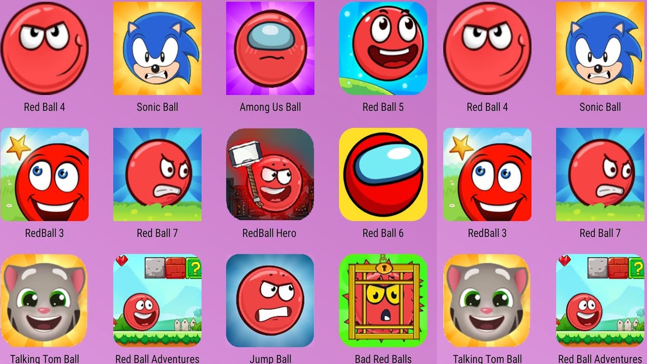 Among Us Ball,Bad Red Balls,Red Ball 6,Red Ball 7,Red Ball 5,Talking ...
