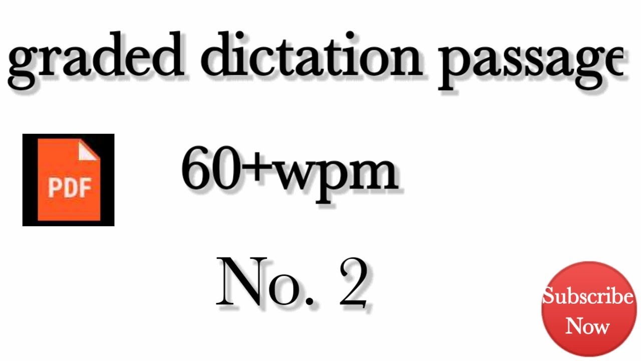 Graded dictation passage 60/02 || English Shorthand || Shorthand passage with Pdf. - YouTube