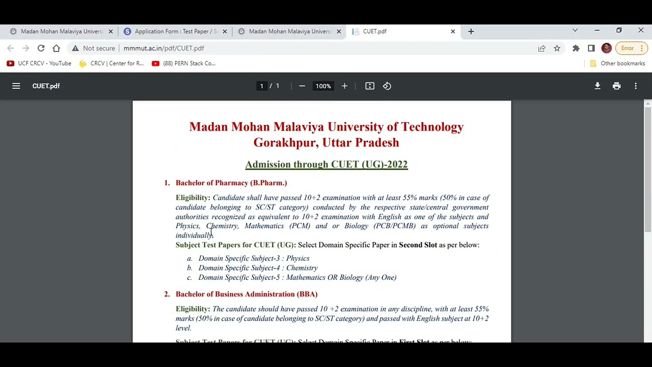 Application Form Filling Process - YouTube