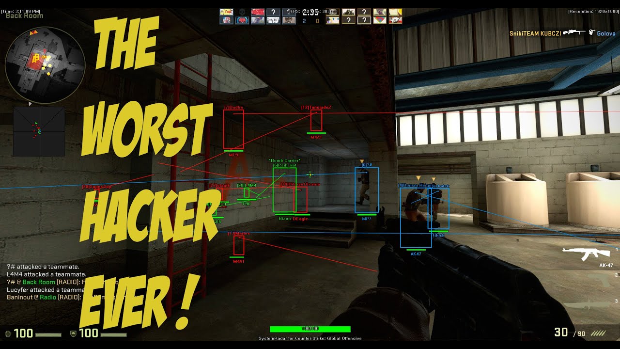 the worst hacker ever! | CS:GO - YouTube