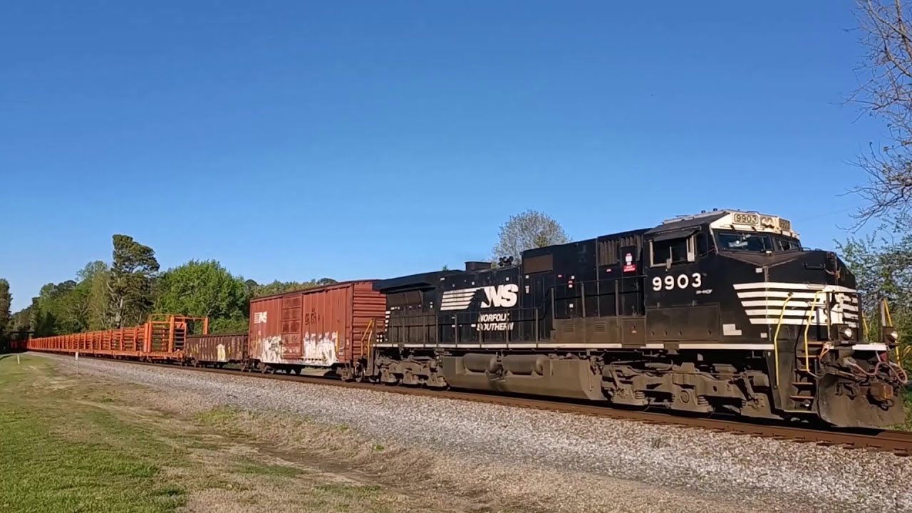 SUPERB NS Tracks! "EMPTY RAILS" Norfolk Southern #9903 / NS #4534 - #282 & # 4623 -#28r - YouTube