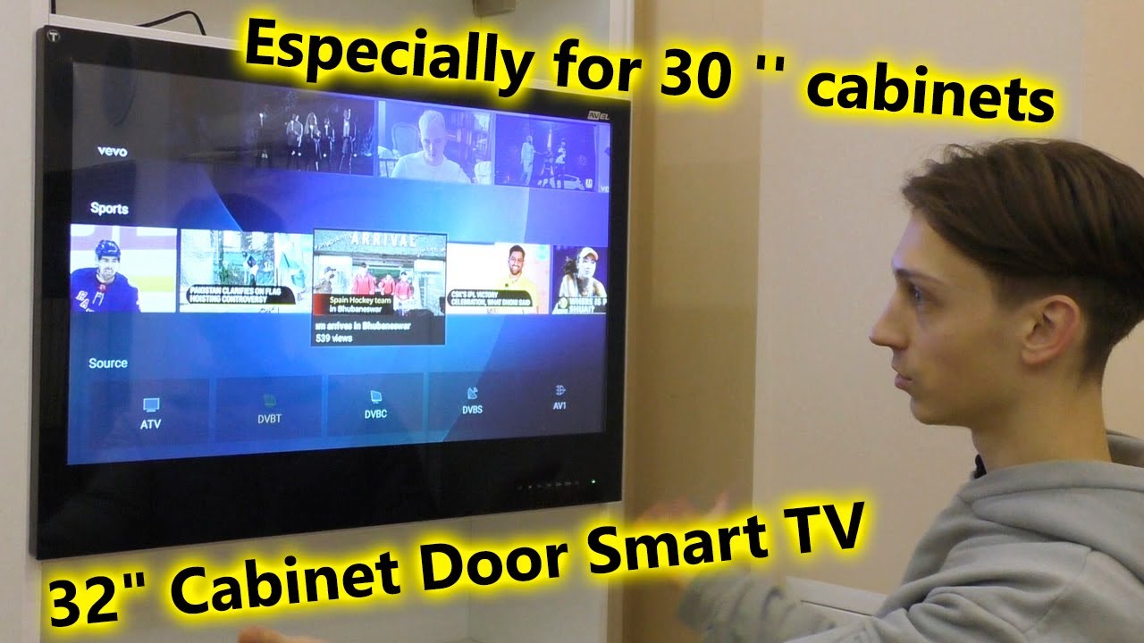 32 inch Cabinet Door Smart Kitchen TV 2021 AVS325KS - YouTube