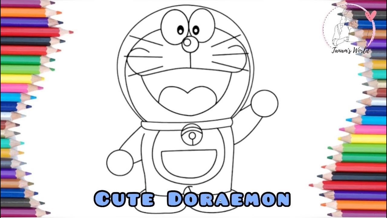 How To Draw Doraemon Cartoon & Color-Easy Drawing/Step-By-Step ...