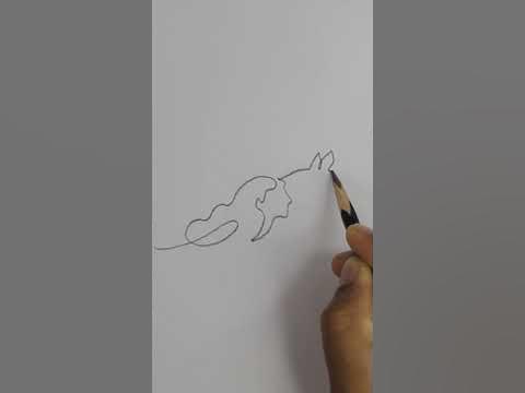 One Line Drawing Tutorial - Girl and Horse | Majestic Equine Art. # ...