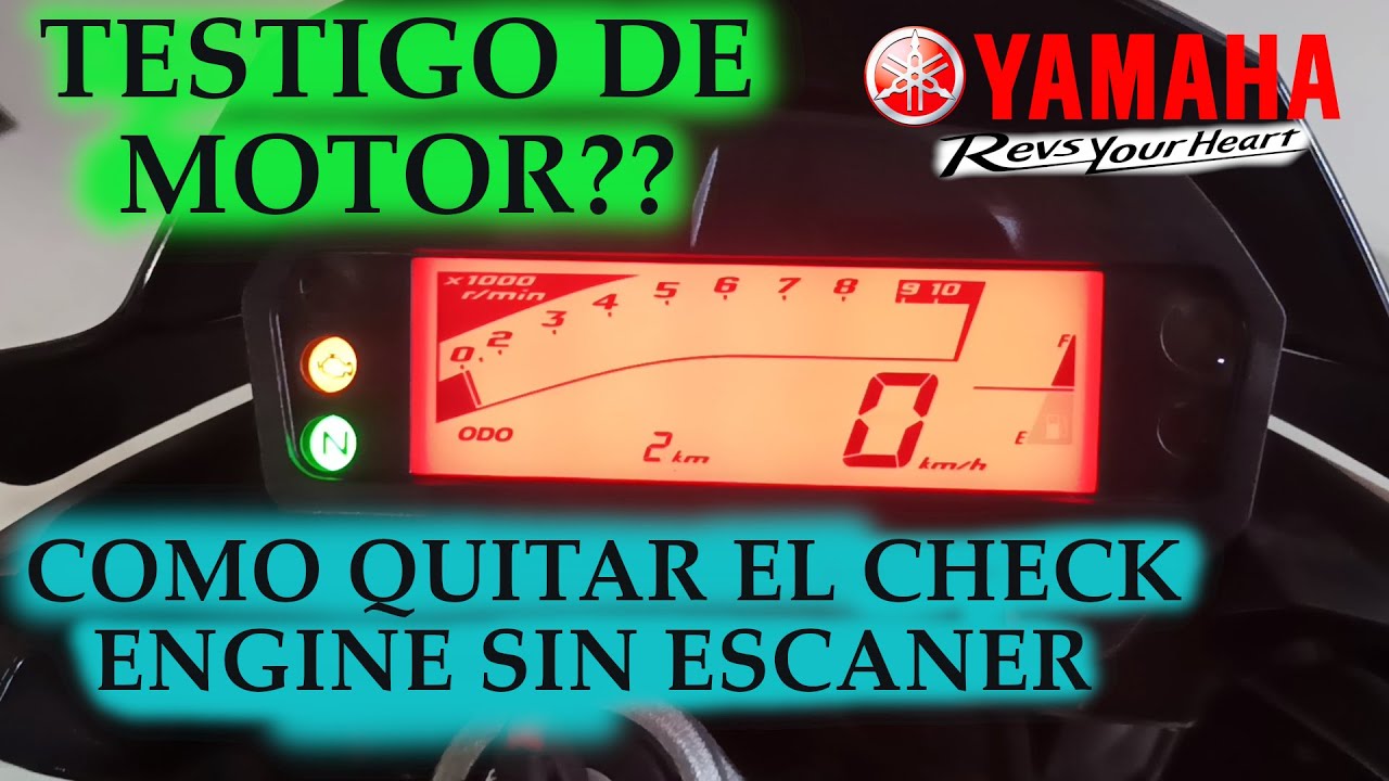 testigo de motor YAMAHA FZ 2.0, como borrar check engine (testigo de ...