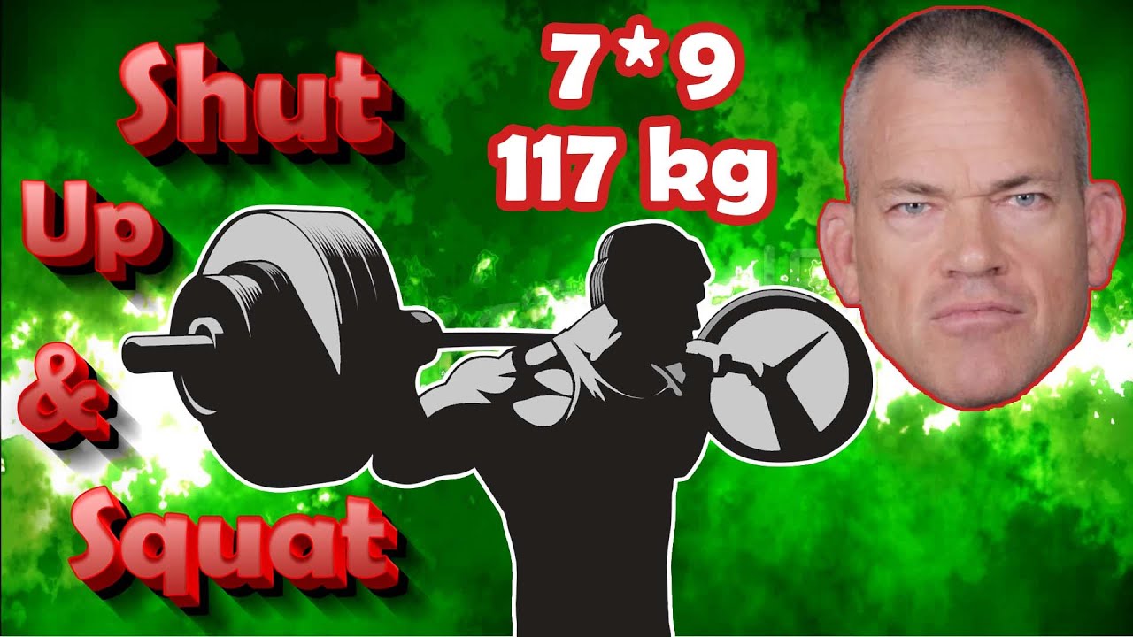 I Squat - Jocko Willink Motivational - no belt no wraps ATG - 7 Sets 9 ...