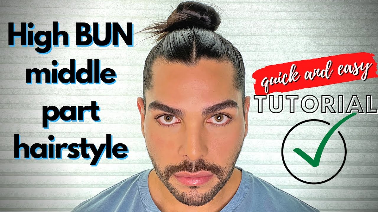 BELLA HADID Trendy Bun!!! SLEEK BUN with middle part / Quick & Easy ...