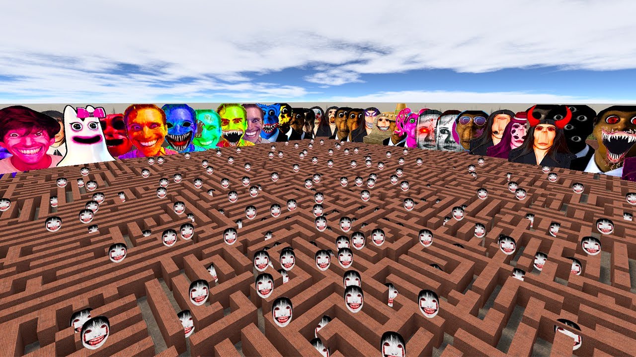 NEW NICO'S OBUNGA FAMILY in MAZE!! Nextbot PART 4- Garry's Mod!!! - YouTube