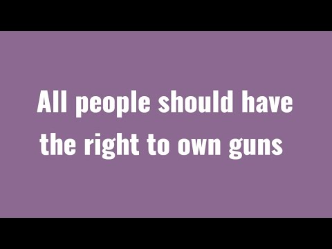 All people should have the right to own guns - UNAD - YouTube