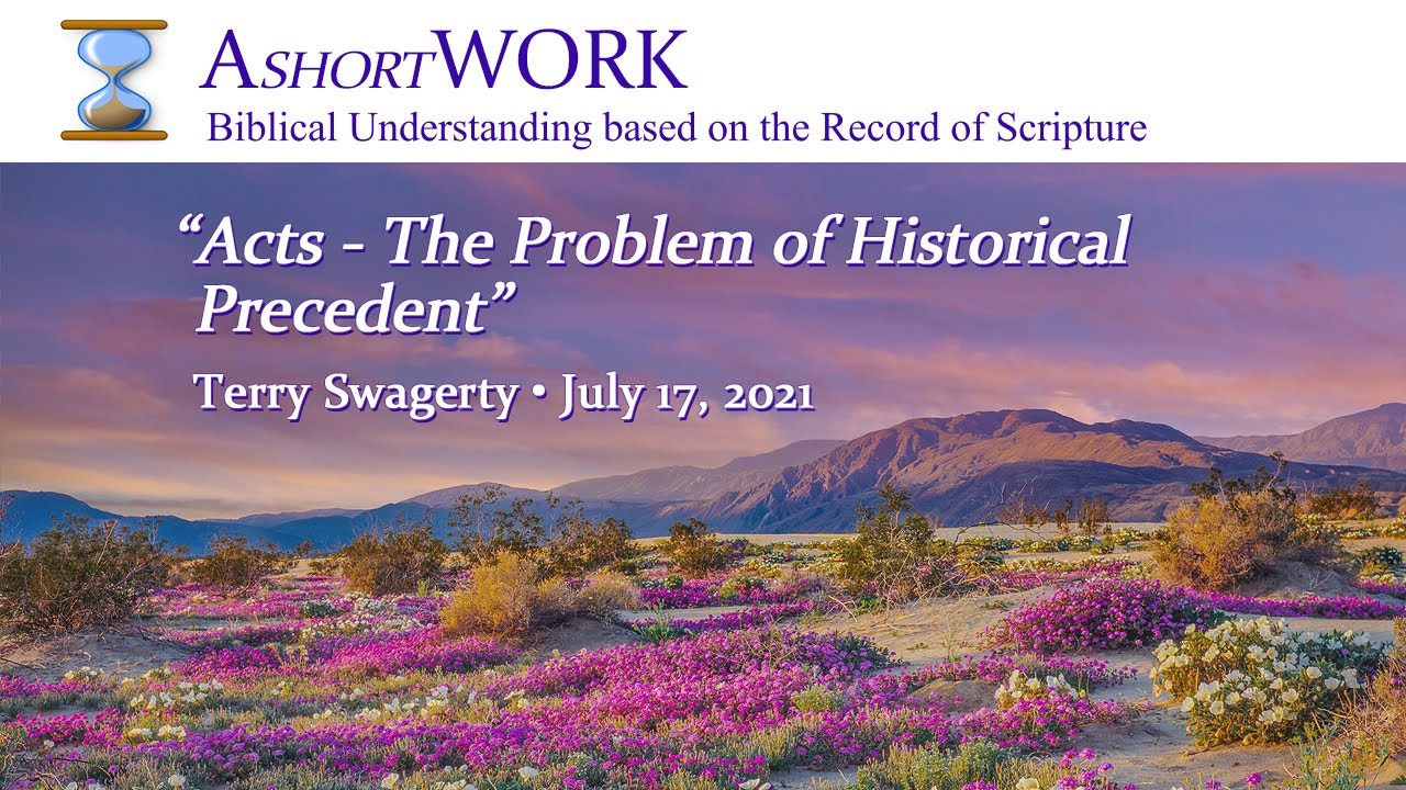 Acts - The Problem of Historical Precedent - YouTube
