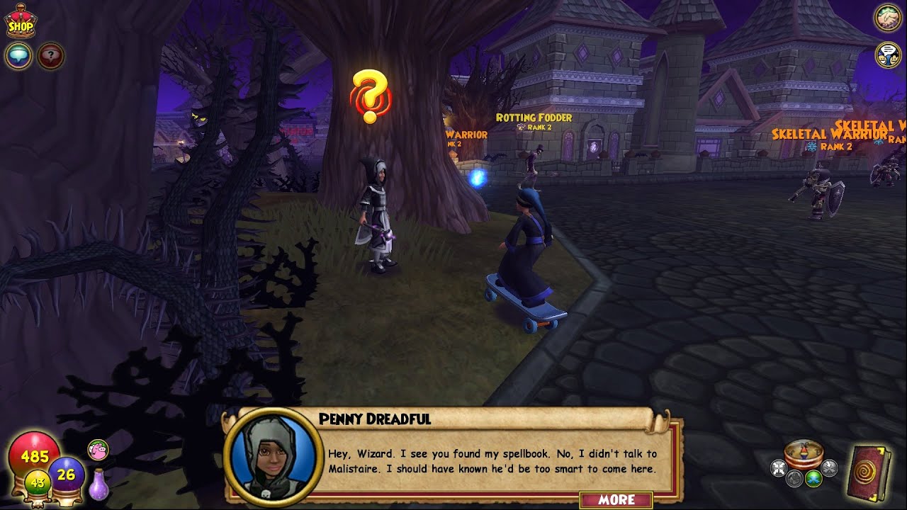 Wizard 101 Side Quest - Location: The Commons - Penny for your Thoughts ...