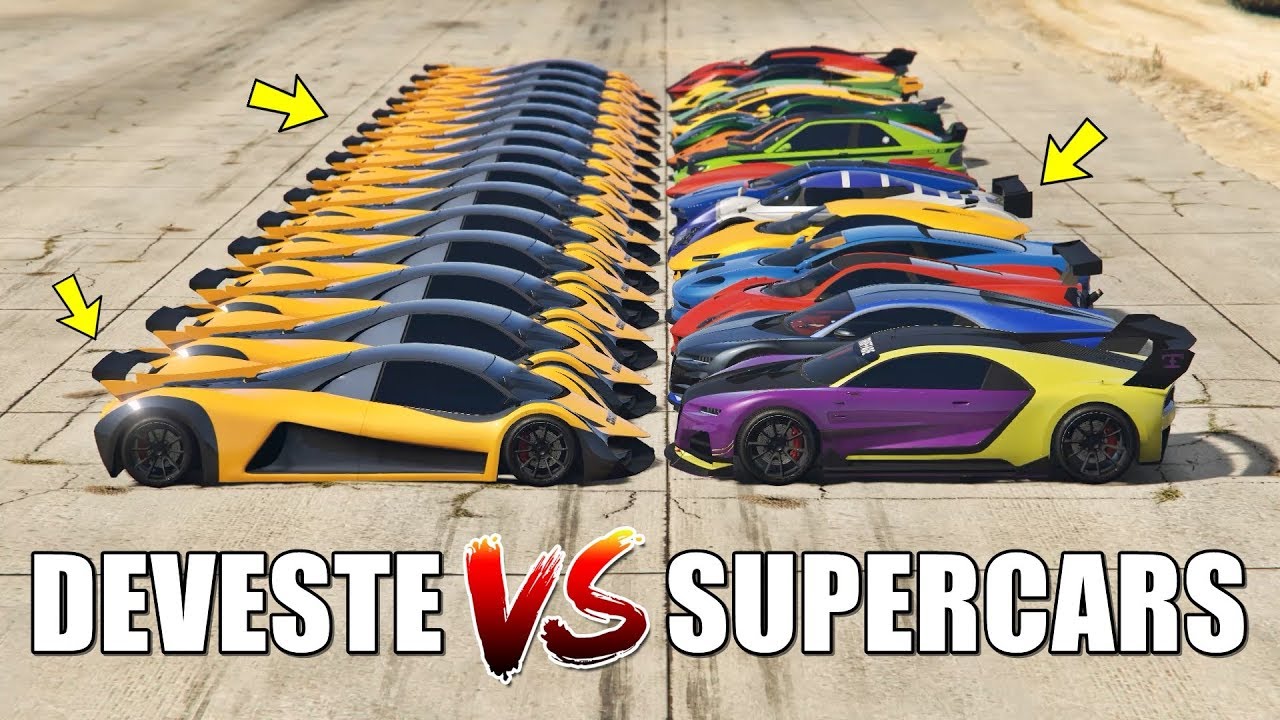 GTA 5 ONLINE - DEVESTE EIGHT VS SUPERCARS PART #2 (WHICH IS FASTEST ...