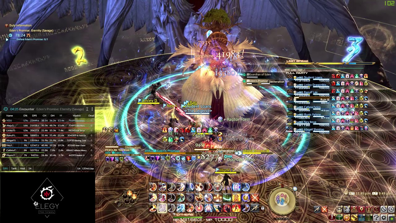 FFXIV - Eden's Promise: Eternity (Savage) [E12S] Part 1 Clear - Monk ...