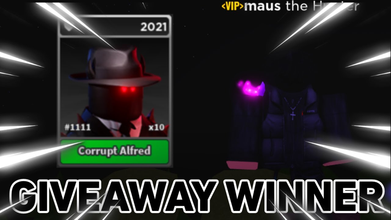 CORRUPT ALFRED GIVEAWAY WINNER 🎉🎊 | Survive the killer - YouTube