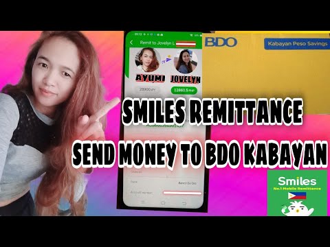 SMILES REMITTANCE TO BDO KABAYAN SAVINGS ACCOUNT || HOW TO SEND MONEY TO YOUR BANK BDO KABAYAN ...