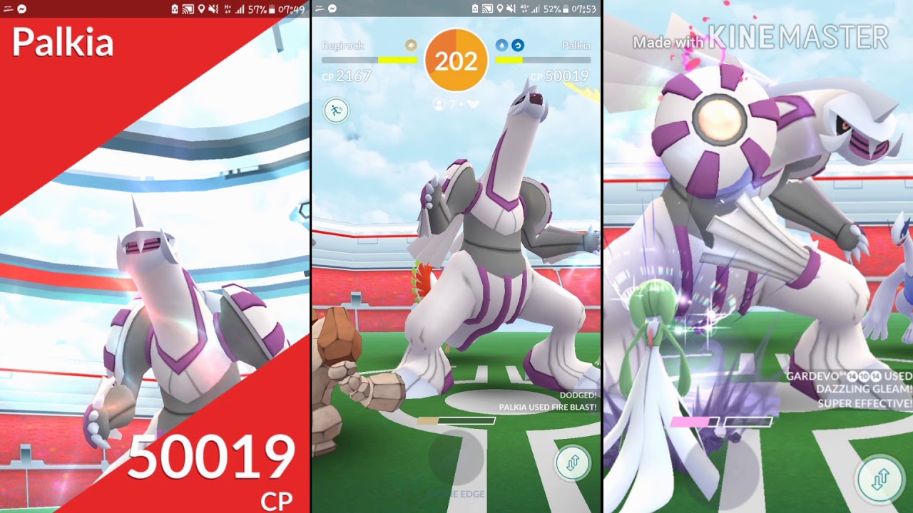 [Pokemon Go] : FIRST EVER LEGENDARY PALKIA - YouTube