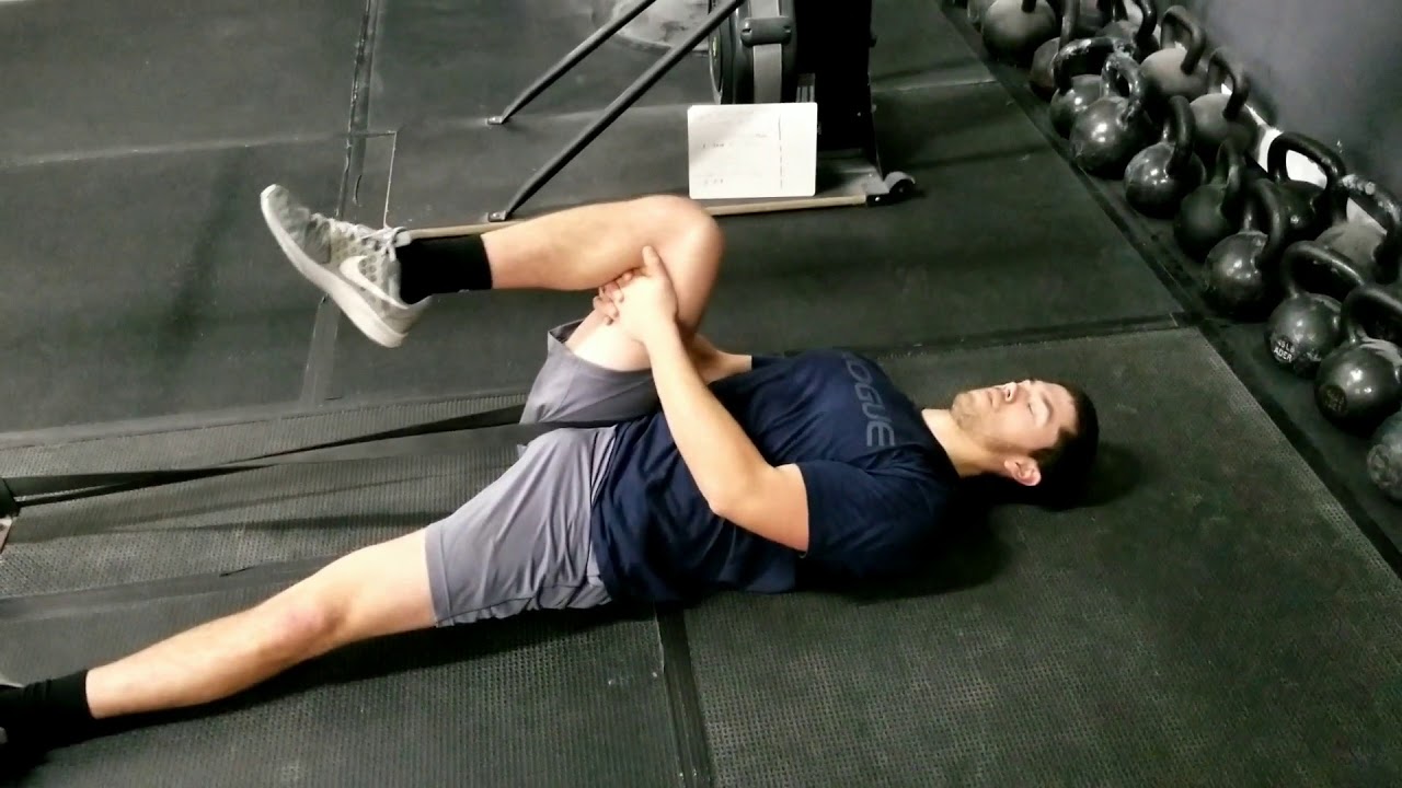 Banded inferior hip glide - YouTube