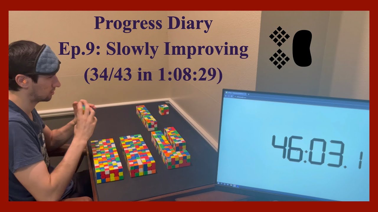 MBLD Progress Diary Ep.9: Slowly Improving (34/43 in 1:08:29) - YouTube