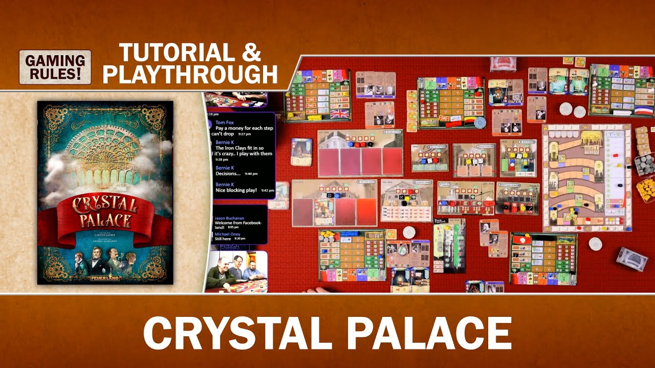 Crystal Palace: Tutorial and Play-Through with Gaming Rules! - YouTube