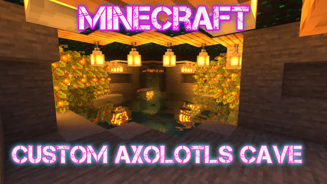 Minecraft Cute & Cozy Axolotl Lush Cave | Peaceful Building | No ...