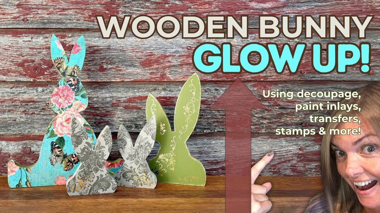4 Unique Ways to Decorate Wooden Bunnies | DIY Spring & Easter Craft ...