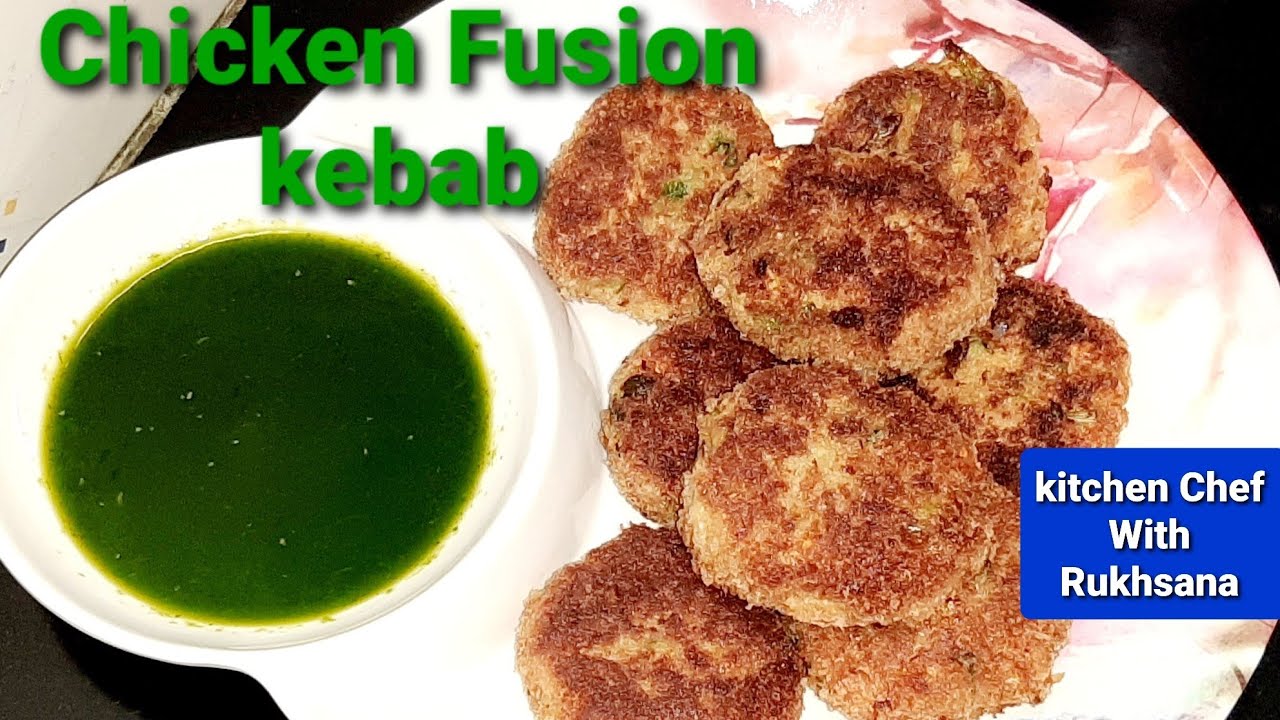CHICKEN FUSION KEBAB/ crunchy chicken kebab with VEGETABLES kam chicken ...