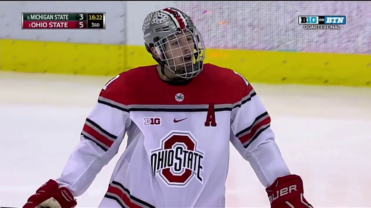 Two Goals in Under 2 Minutes for David Gust vs. Michigan State - YouTube