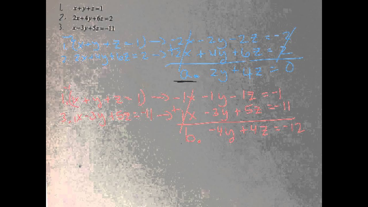 3 Equations 3 Unknowns - YouTube