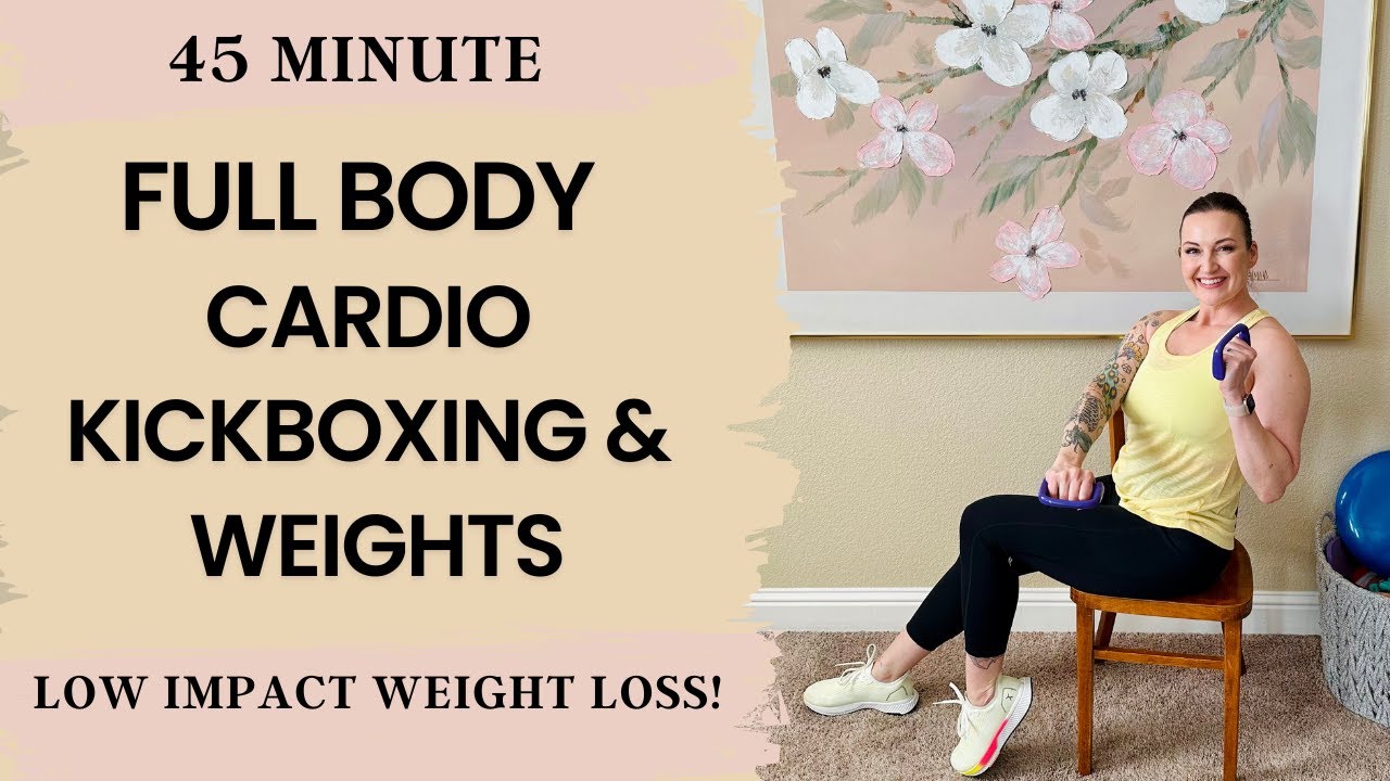 SEATED CARDIO KICKBOXING: 45 Minute Low Impact Chair Cardio Workout To ...