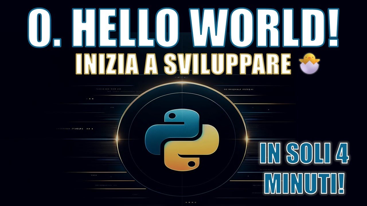 Corso Python | 0. Introduzione e Setup: Pronto per Iniziare in 4 minuti! - YouTube
