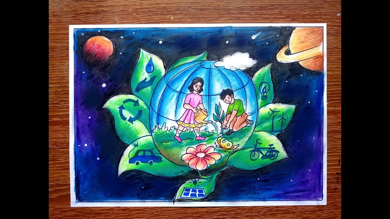 Invest in Our Planet | Only One Earth Drawing | Environmental Day ...