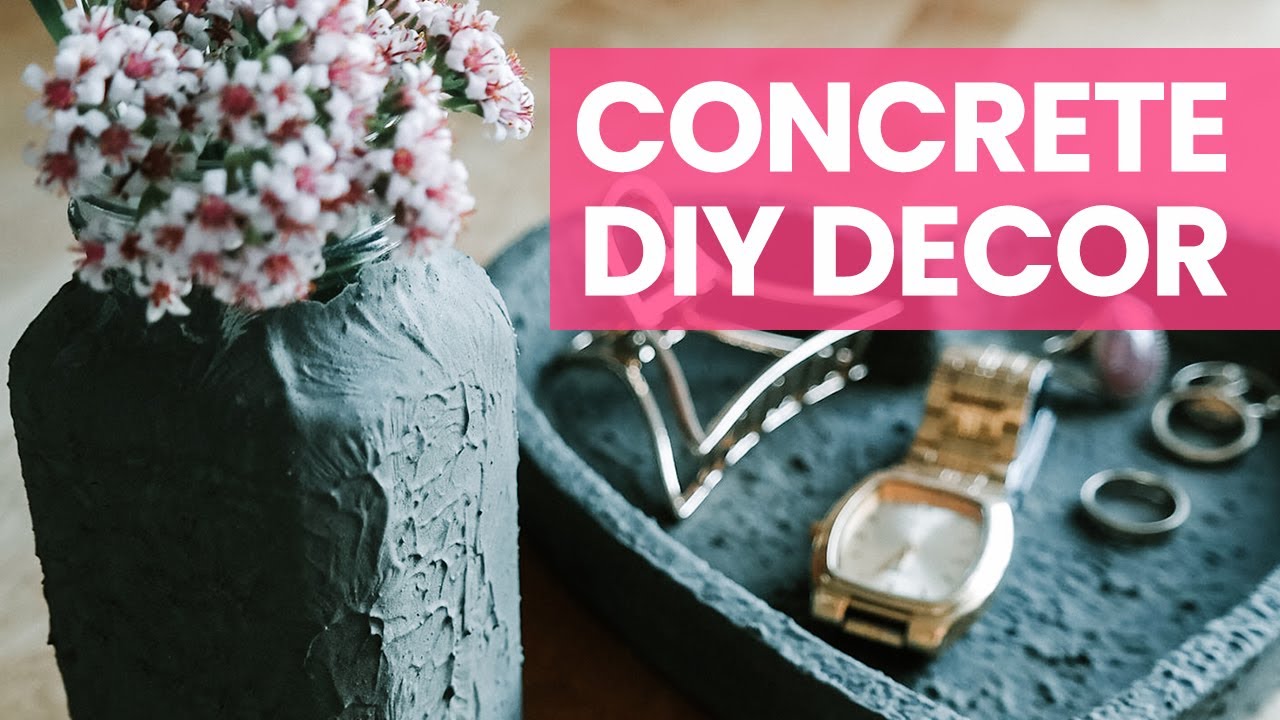 Easy DIY Concrete Decor Ideas - Cement Home and Room Decor - YouTube