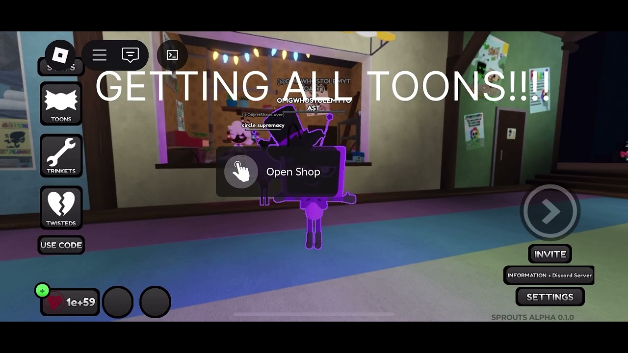 Getting all toons! | Game name: Coco’s world [500 VISITS] | (Roblox ...