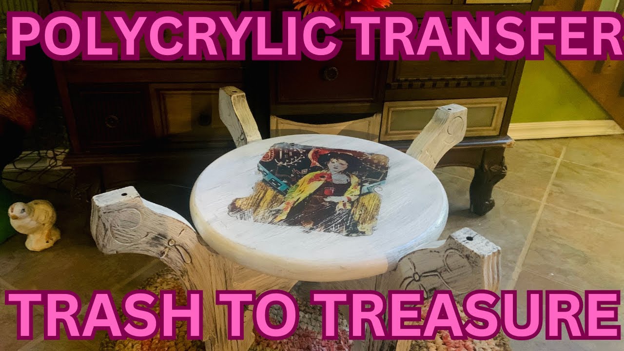 POLYCRYLIC TRANSFER DIY TRASH TO TREASURE!!! - YouTube