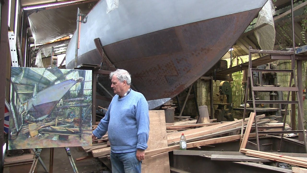"Elise" at Barton boatyard - Brushes & sponge roller using acrylics ...