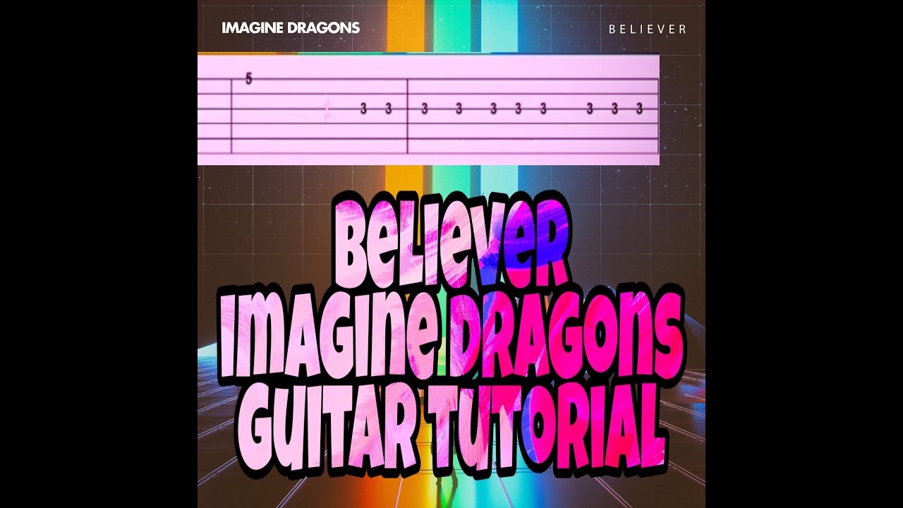 Believer | imagine dragons | easy guitar tutorial - YouTube