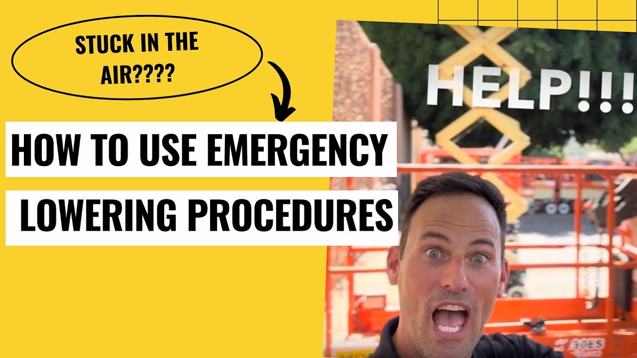 How to get DOWN when STUCK up in the air in scissor lift // Aerial ...