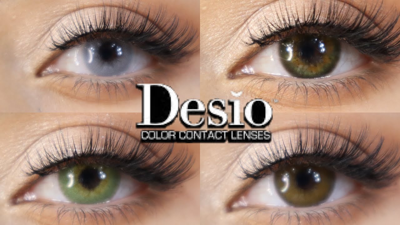 DESIO COLOR CONTACT LENSES| Forest green, Deep Brown, Charming green, Salty White! - YouTube