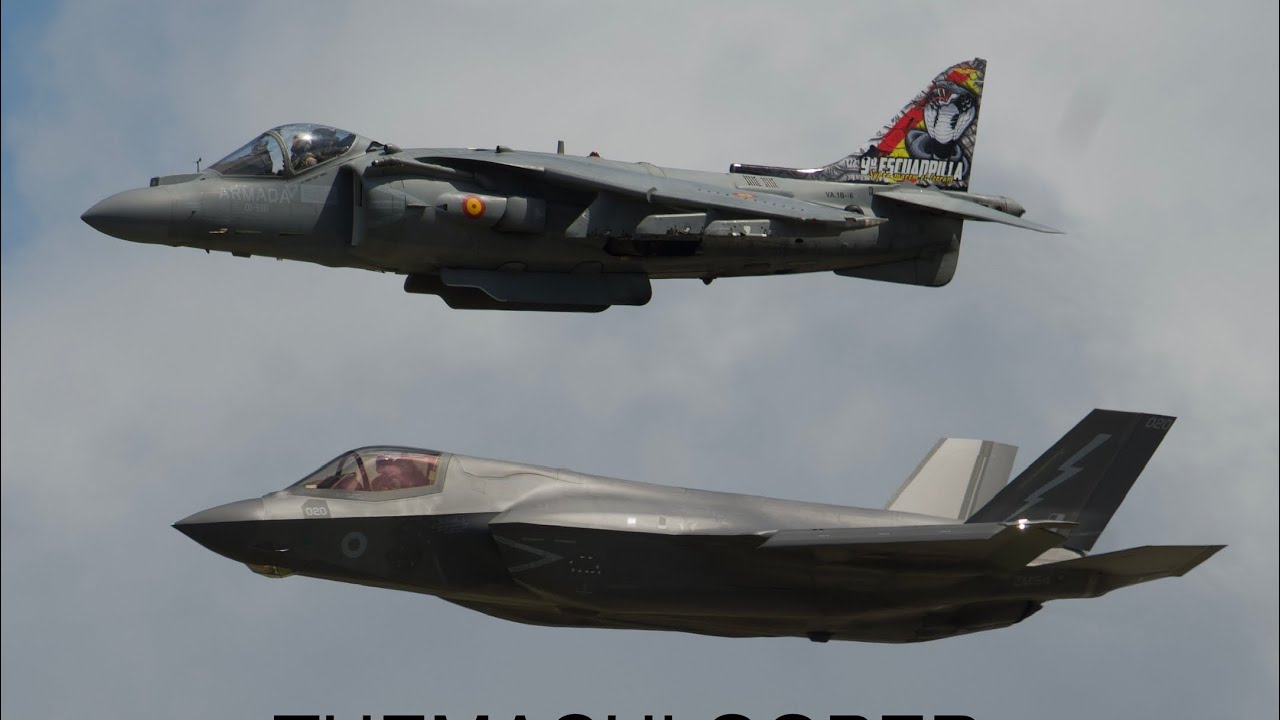 RIAT 2023 AWESOME SPANISH EAV-8B HARRIER AND RAF F35B DISPLAY 🇪🇸 🇬🇧 ...
